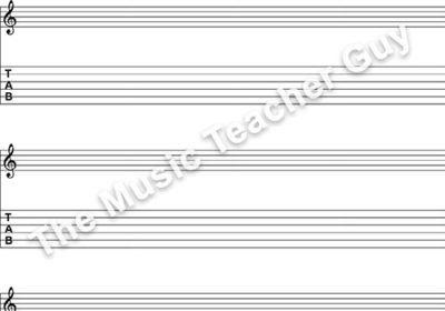 Blank SATB Staff Paper - Musical Intervals
