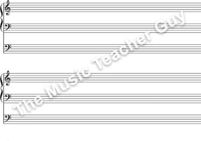 Blank Organ Staff Paper - Musical Intervals