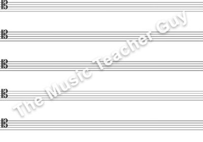 Blank SATB Staff Paper - Musical Intervals