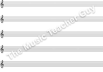Blank Tenor Clef Staff Paper - Musical Intervals